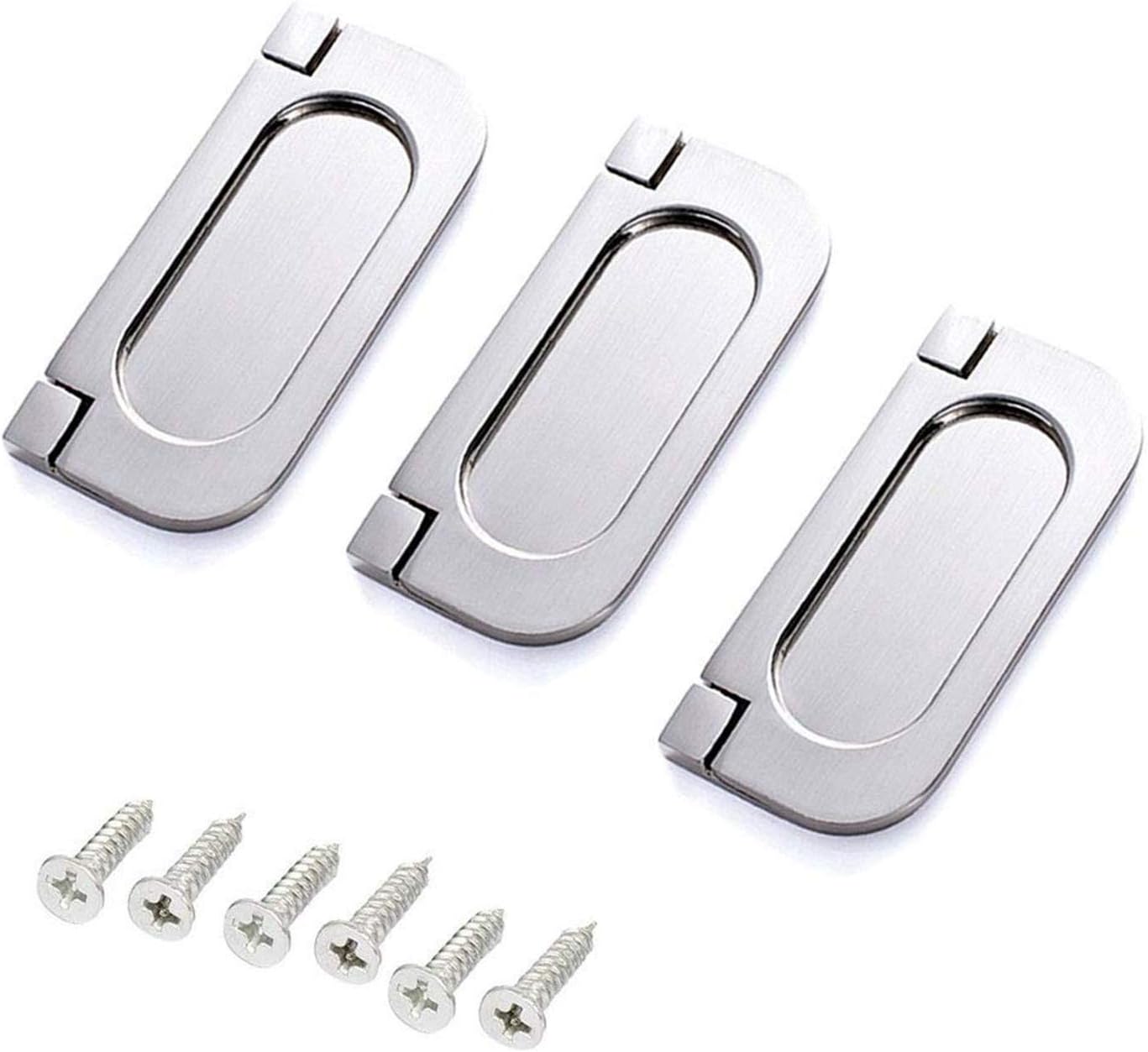 XMHF Recessed Type Furniture Wardrobe Drawer Pull Handle Silver Flat ...