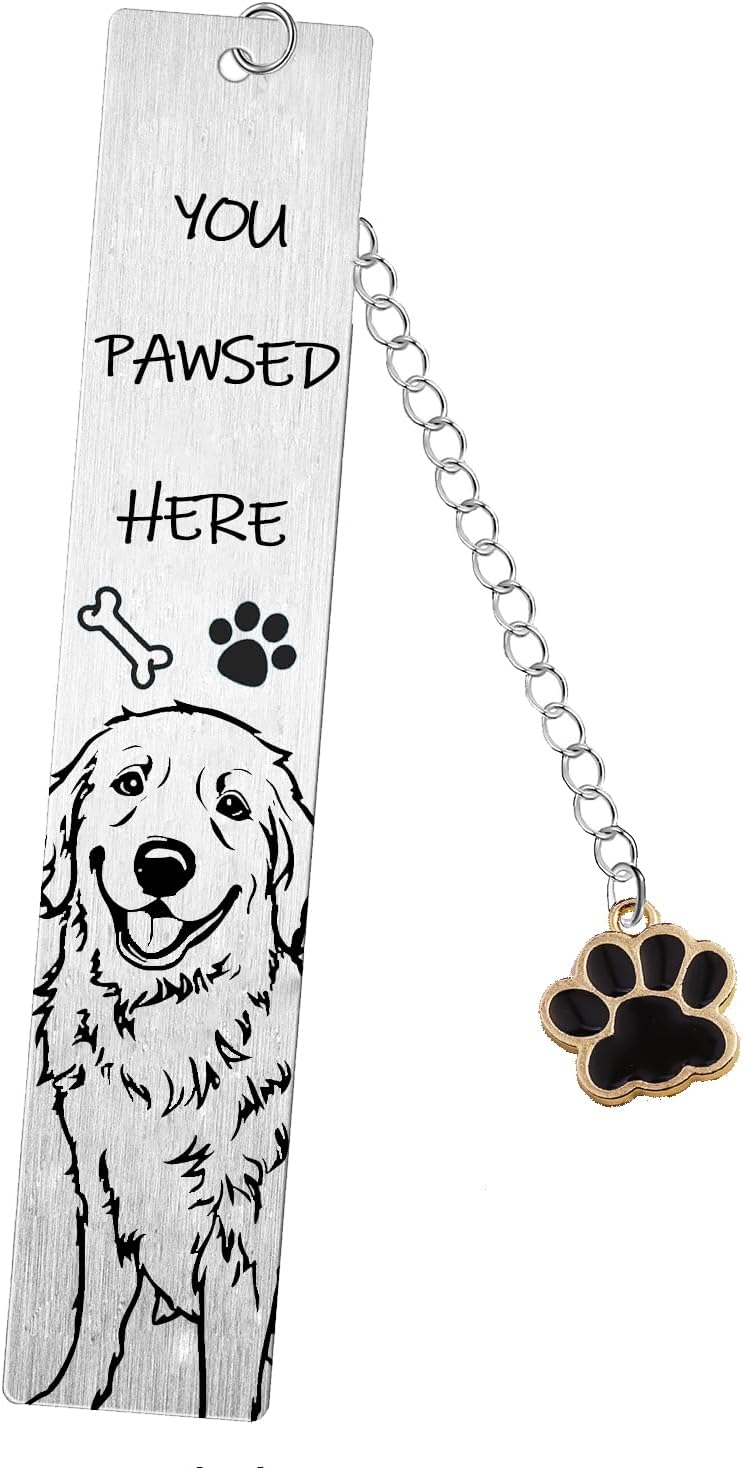Amazon.com: Dog Bookmark Set - 4 Wooden Bookmarks with Tassels, Walnut ...
