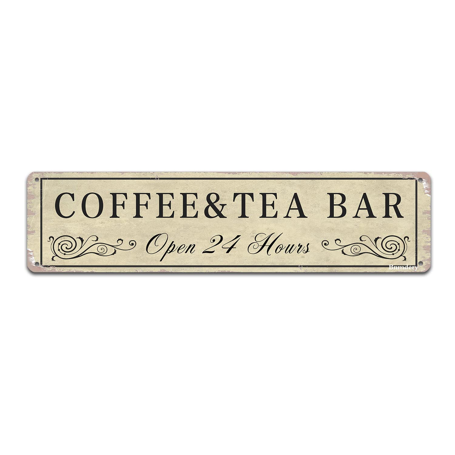 Amazon.com: Metal Tin Sign Coffee and Tea Bar Retro Decor Art Sign ...