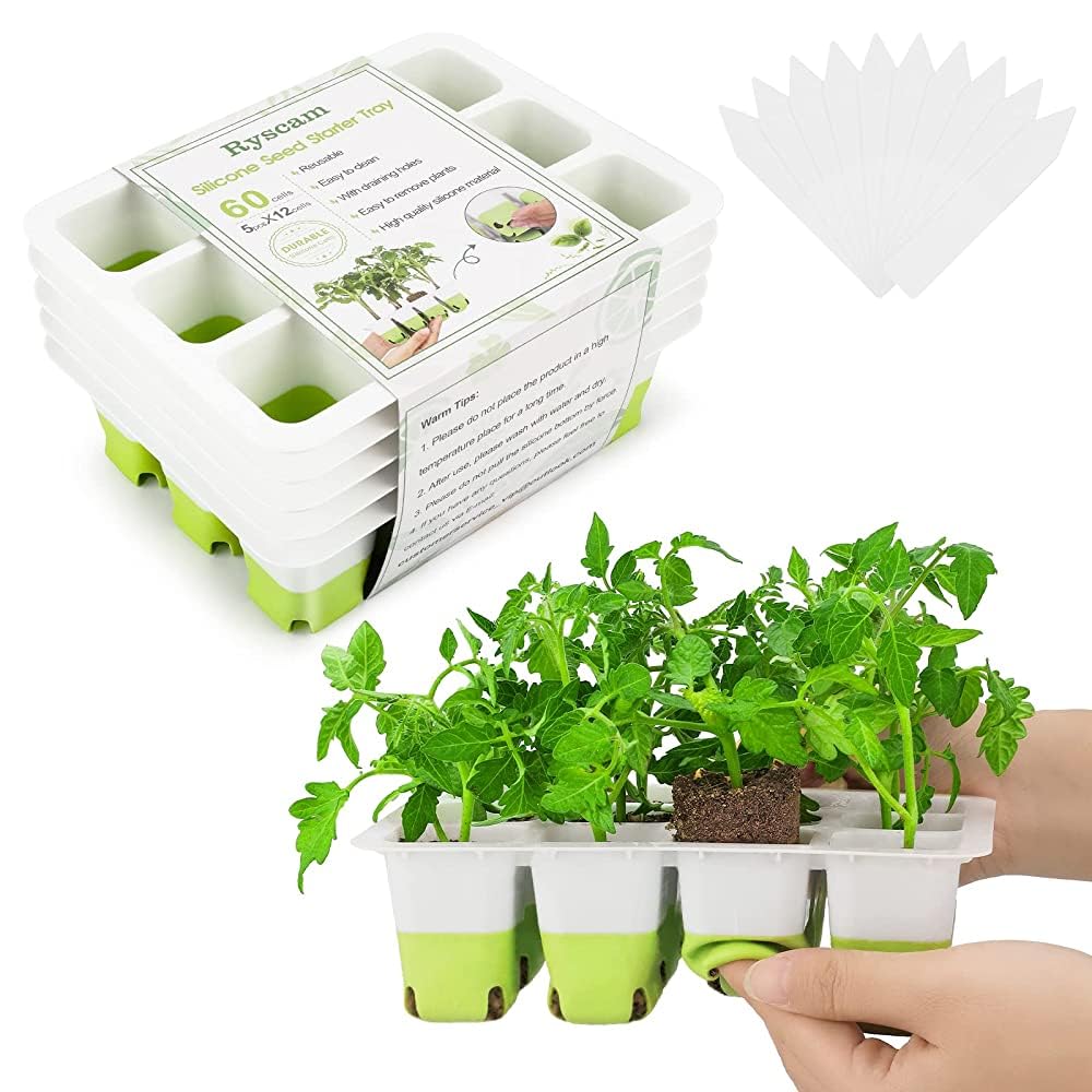 Amazon.com : 10pcs Reusable Seed Starter Tray, 120 Cells Seed Starter ...
