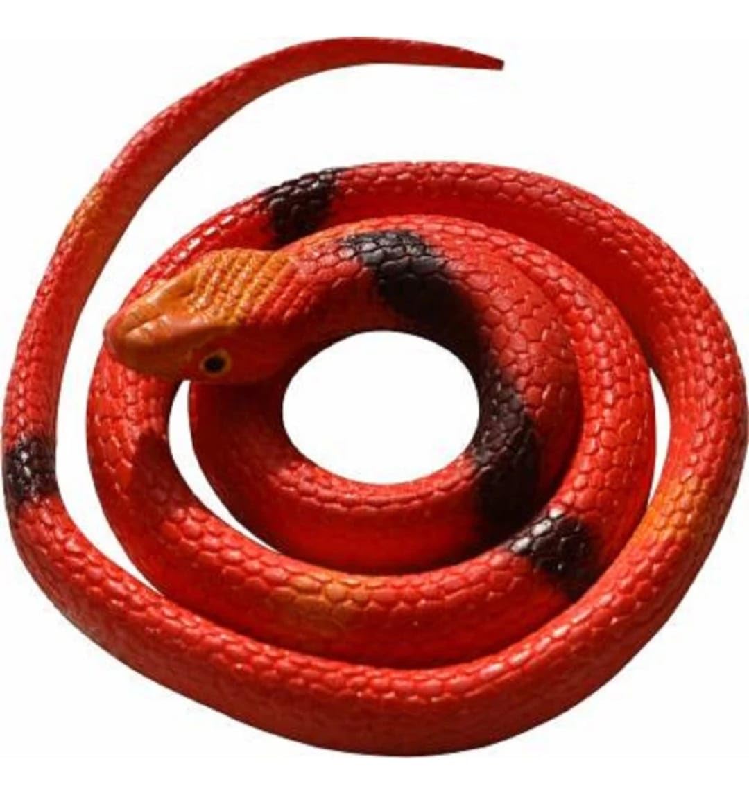 Buy Real Looking Rubber Snake Prank Toy, Snake Toy, (Red), Soft Snake ...