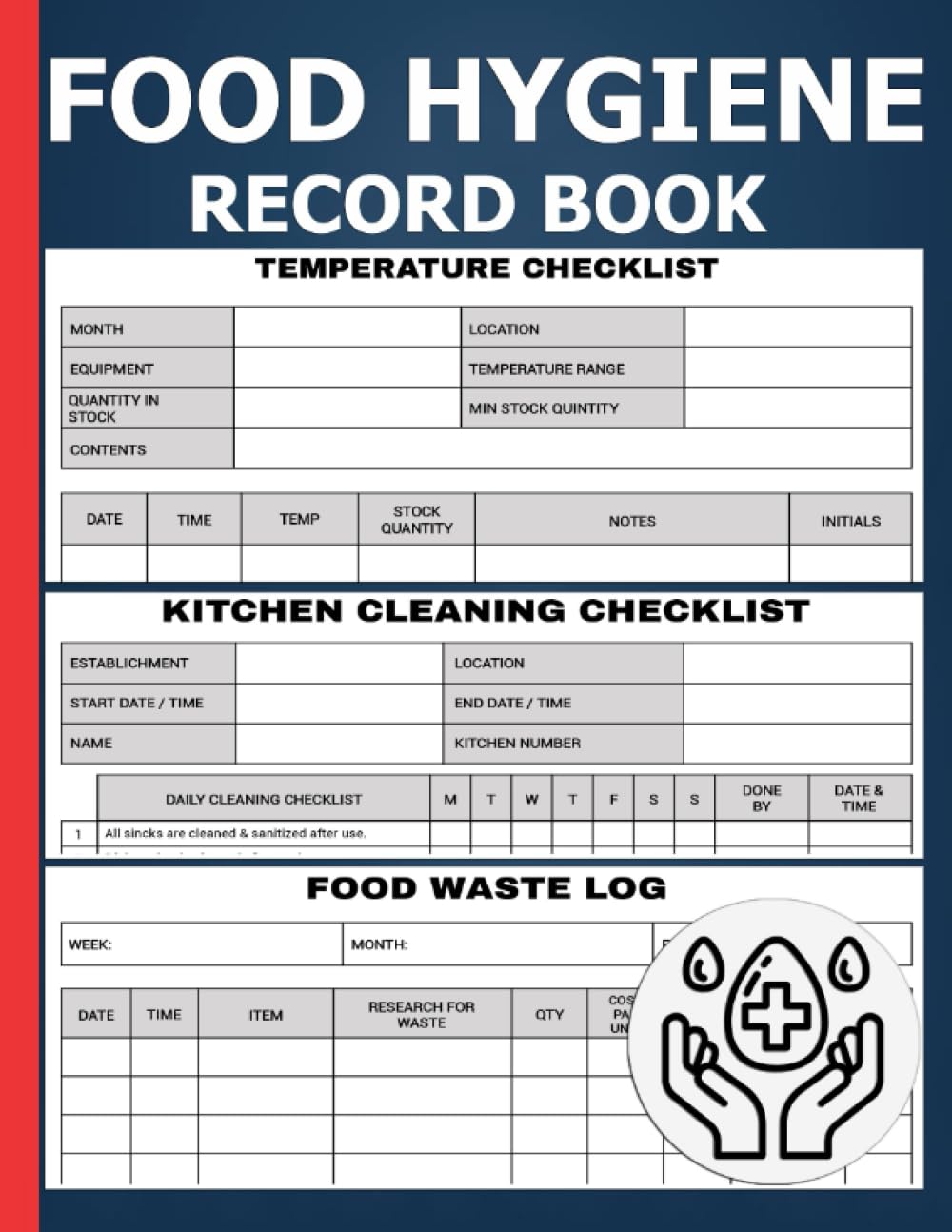 Food Hygiene Record Book: All in One Book including Food Temperature ...