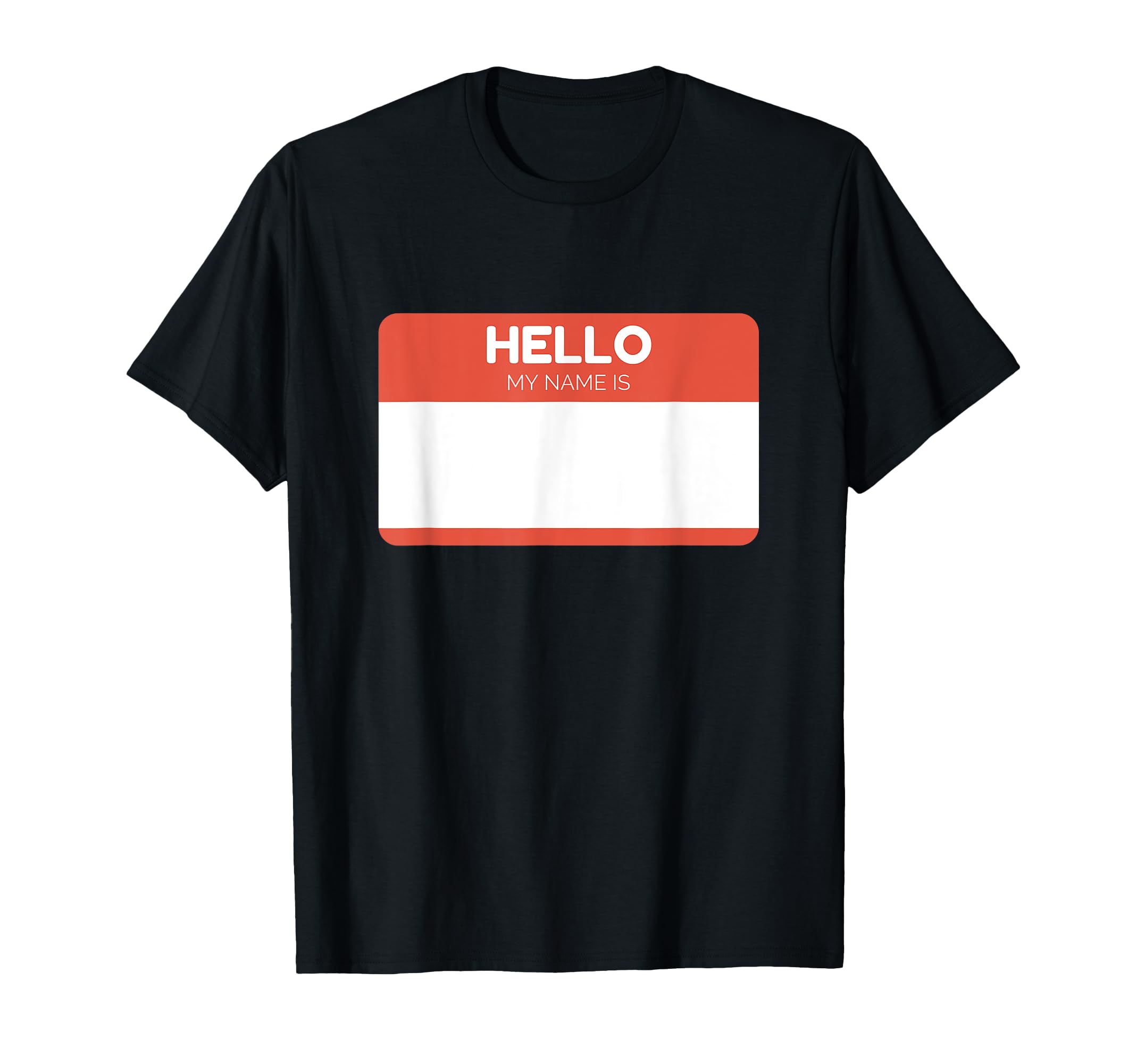 Amazon.com: Hello My Name Is Sticker T-Shirt Name Tag Work Badge Tee T ...
