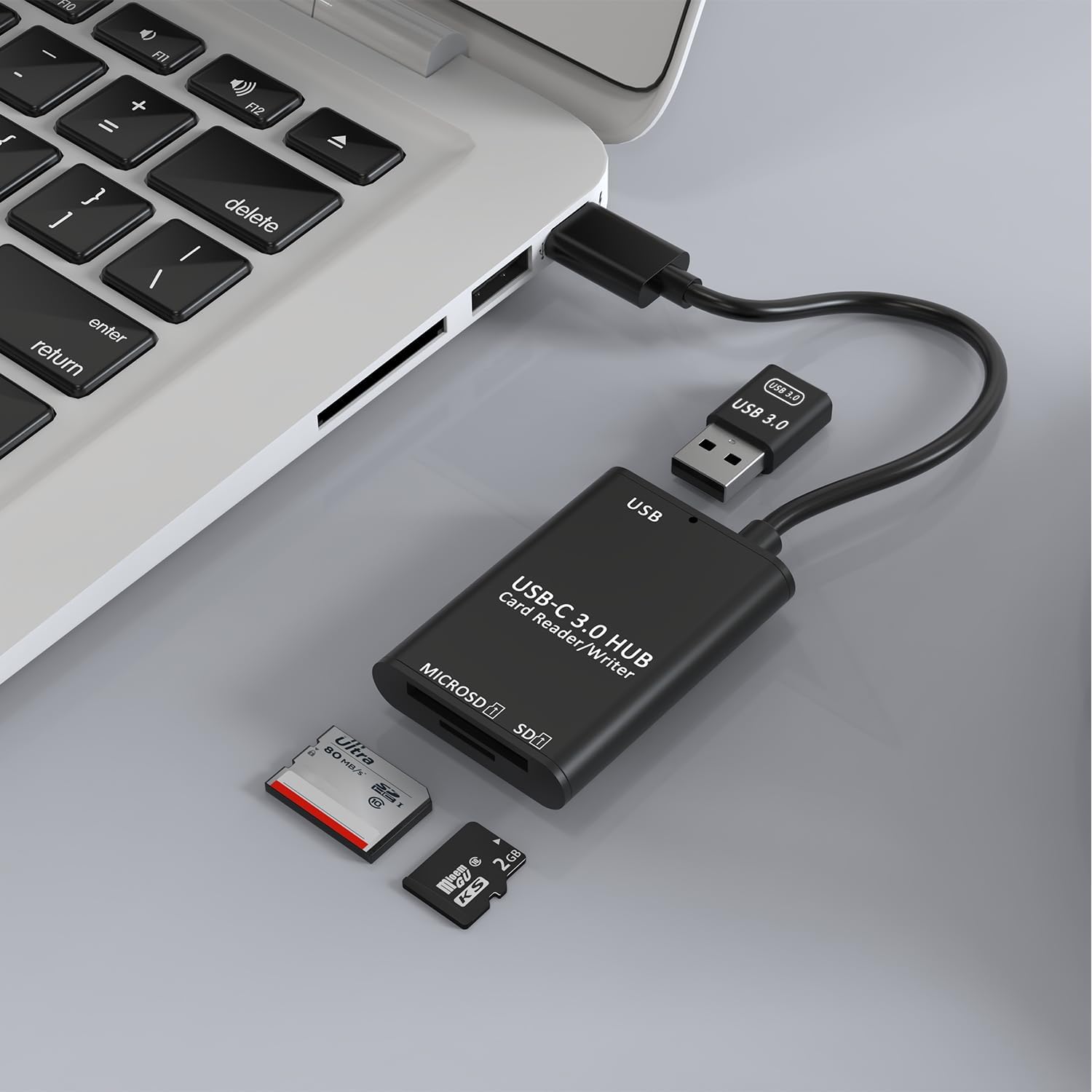 Amazon.com: USB C to Micro SD Card Reader, 3-in-1 USB Camera Memory ...