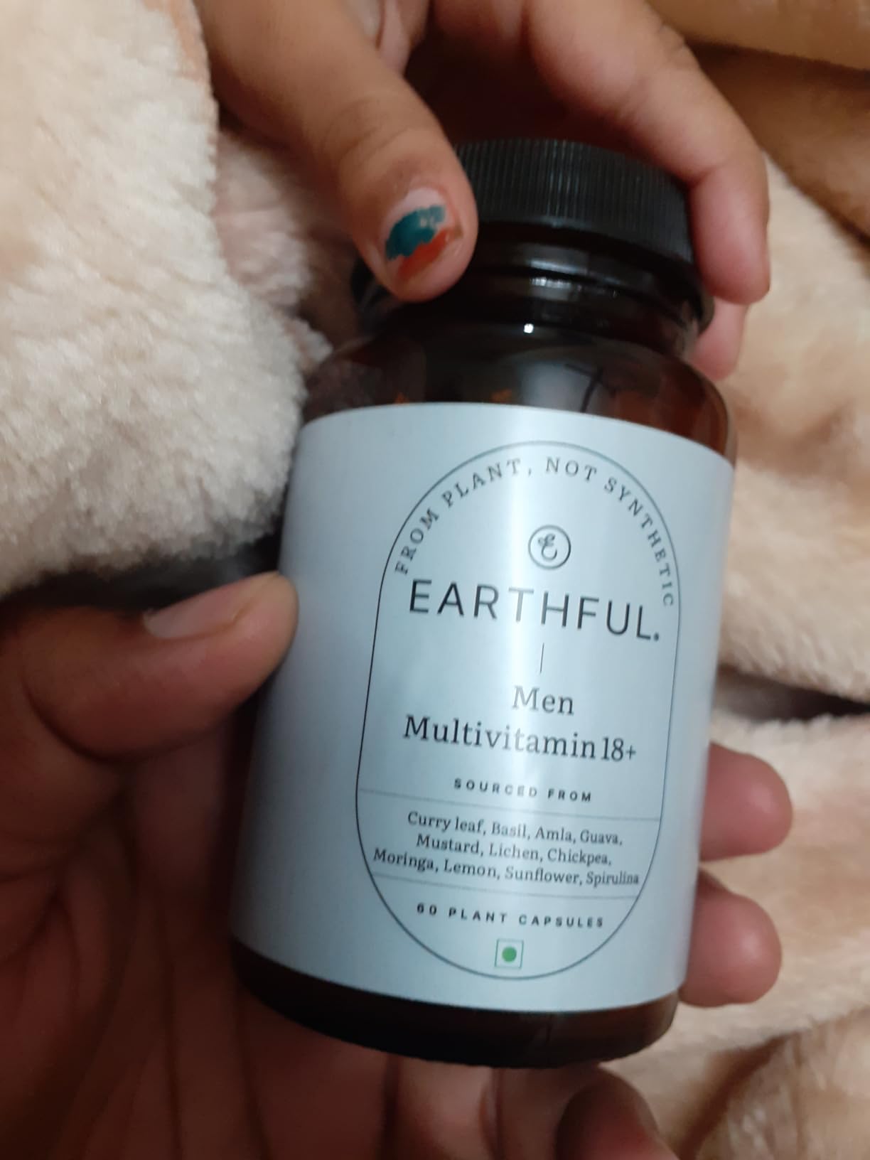 Earthful Multivitamin for Men with Biotin, Vitamin C, Vitamin D3, Power Packed with 13 ...