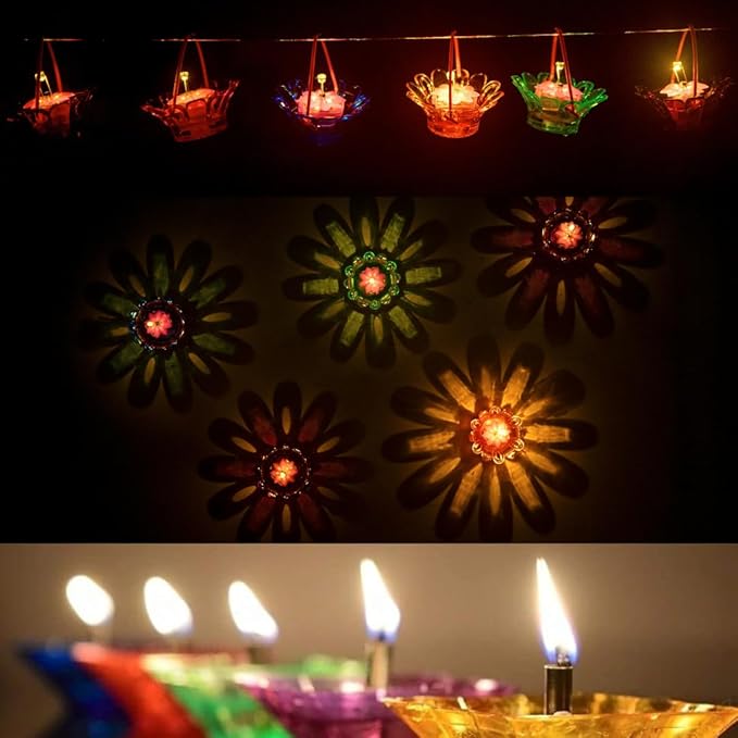 Buy ASHMEN 3 in 1 Water Sensor LED Diya, Hanging & Oil Operated Set ...