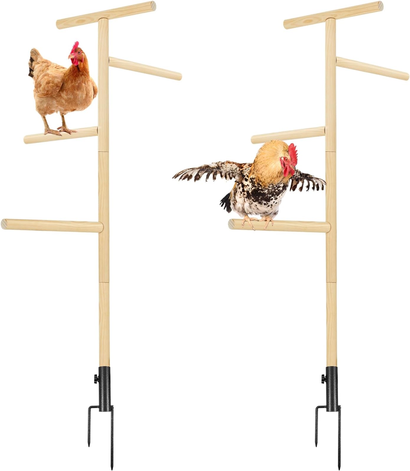 Amazon.com : DoubleFill 2 Pcs Extra Large Chicken Perch Toys Wooden ...