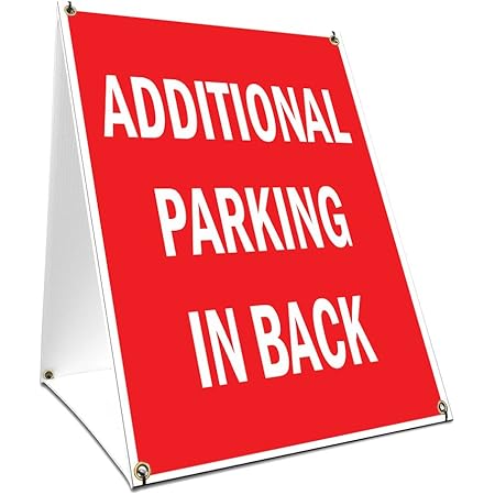 Amazon.com: A-Frame Sidewalk Additional Parking with Arrow Sign with ...