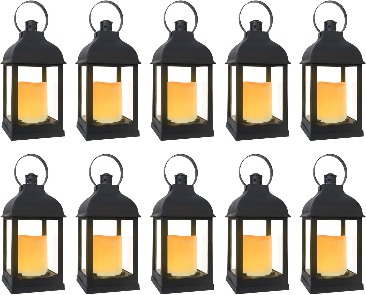 Amazon.com: Decorative Candle Lanterns Flameless Battery-Operated, 10 ...