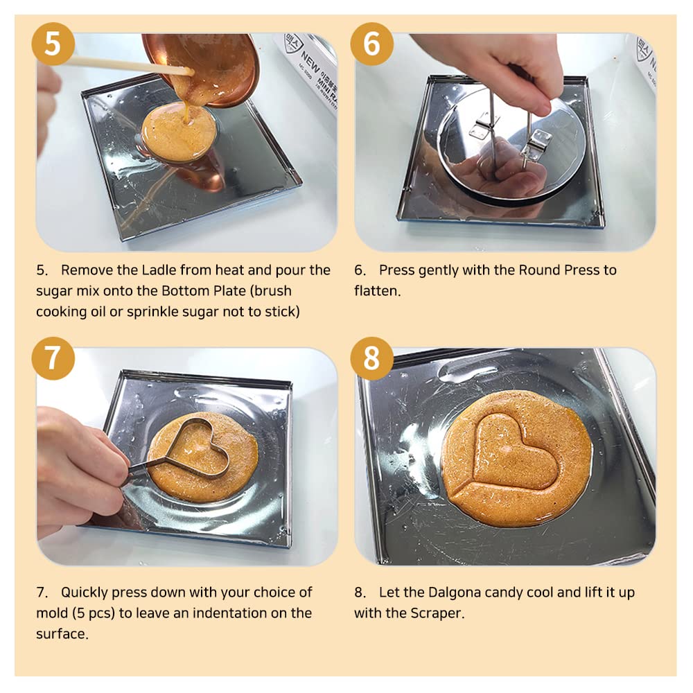 Living Qq Nostalgic Korean Street Food Dalgona Kit Set Of 9 ...