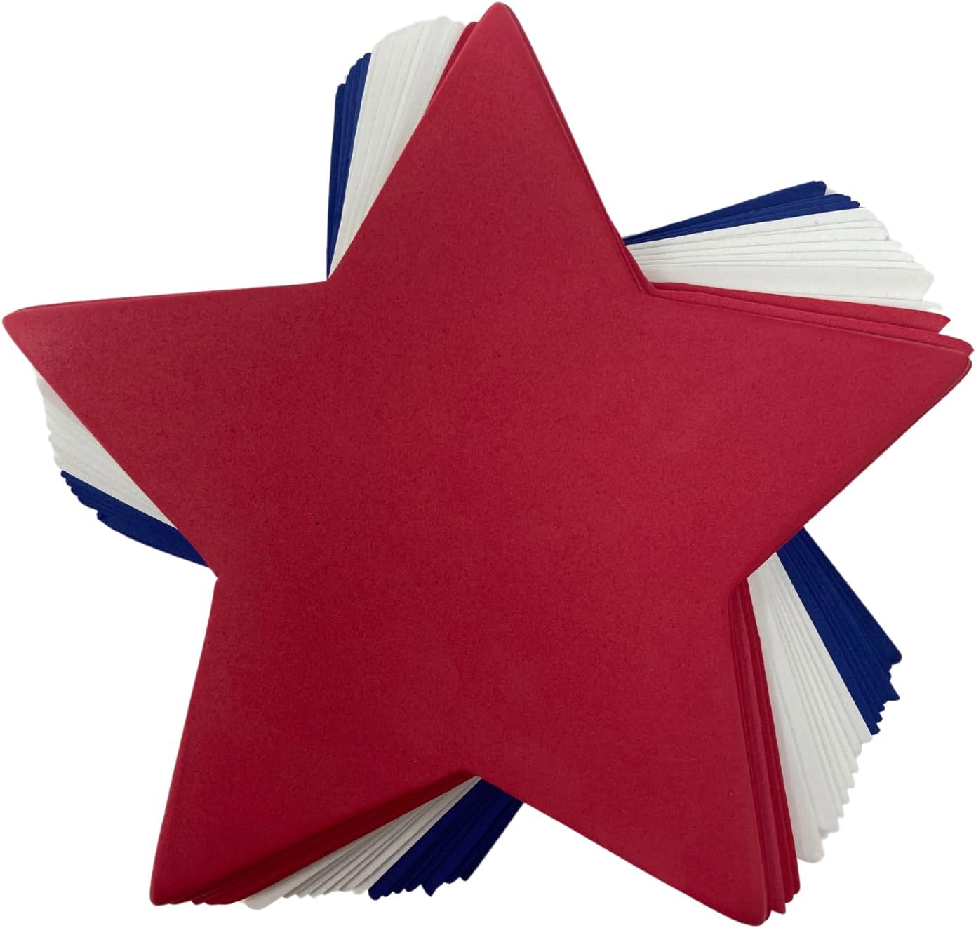 Amazon.com: Red White and Blue Stars - 24 Foam Stars Patriotic ...