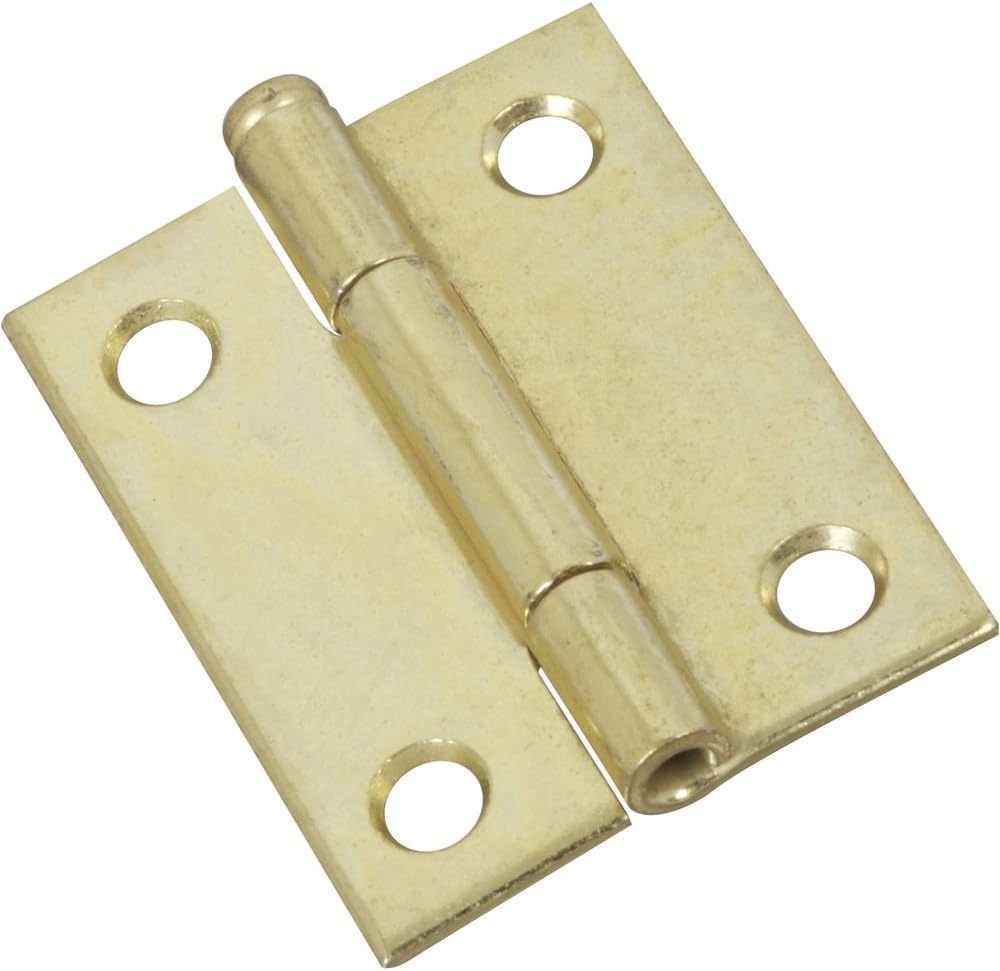 Hardware Essentials 851734 Light Narrow Door Hinges and Fixed Pin Brass ...