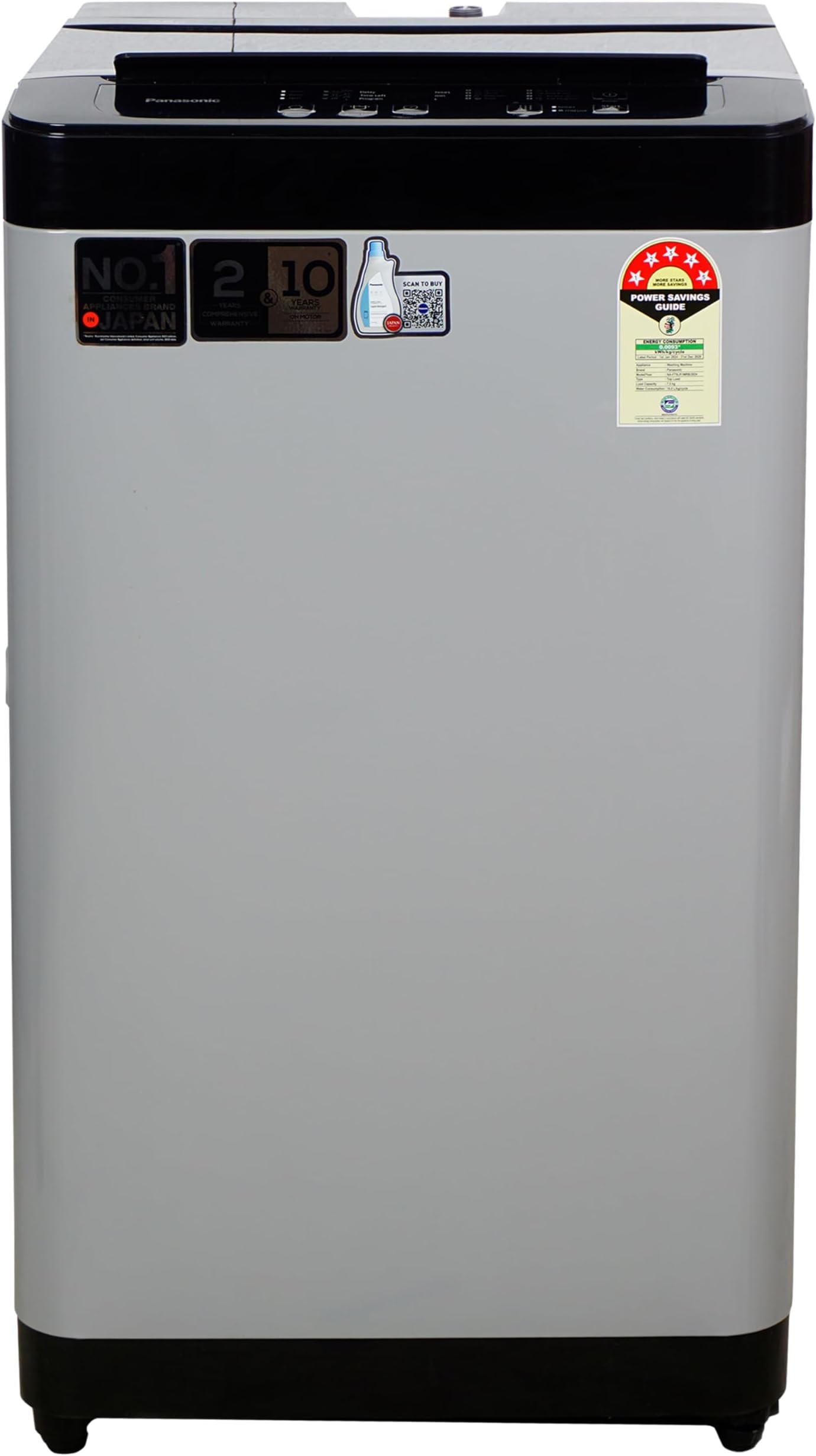 Panasonic 7.5 Kg 5 Star Fully-Automatic Top Load Washing Machine (2024 ...