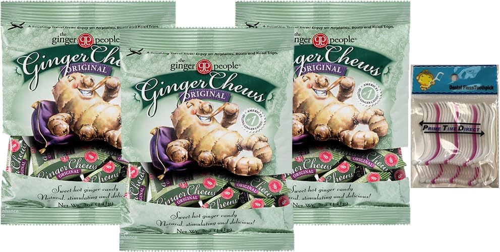 Amazon.com : The Ginger People Ginger Chews Original 5 Oz Bags (Pack of ...