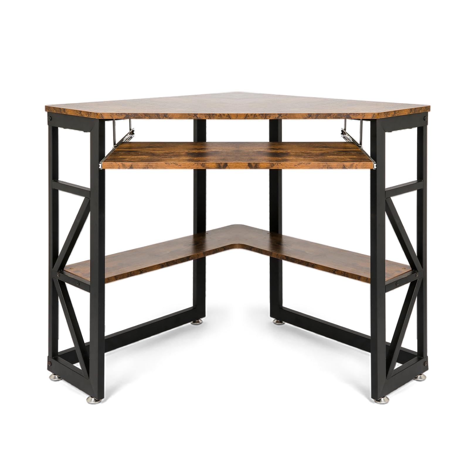 Amazon.com: Koreyosh Corner Computer Desk Small Desk Storage Shelves ...