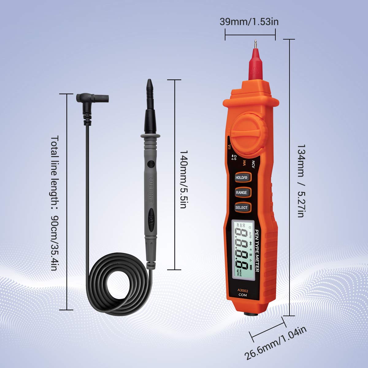 Pen Type Digital Multimeter Esenlong 4000 Counts Non-Contact Digital ...