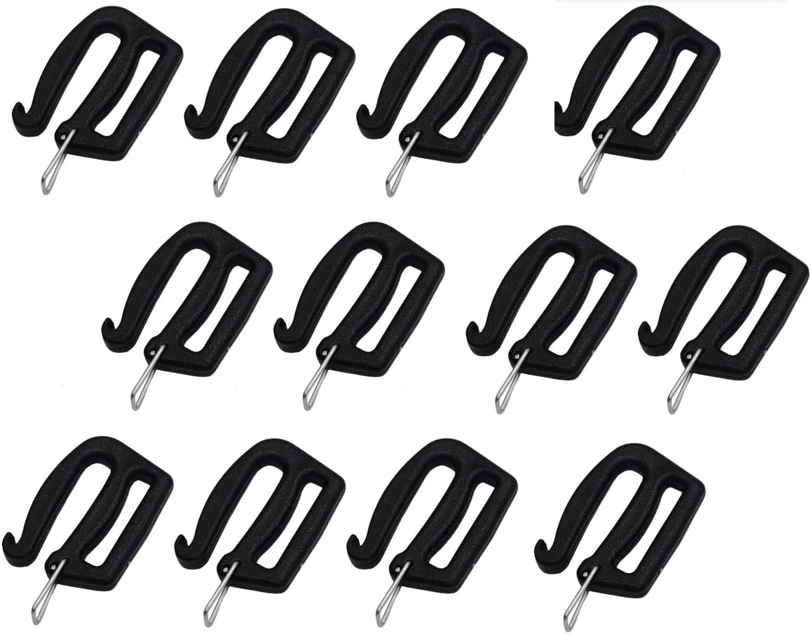 Amazon.com: 12Pcs Black 25mm/1inch G Hook Webbing Connecting Buckles ...