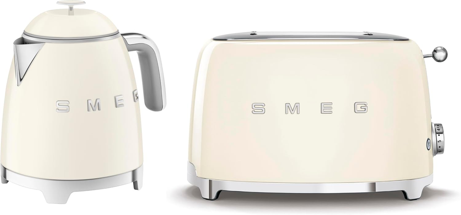 Smeg 50’s Style Retro Range Breakfast Set, 0.8L 1400W Mini Kettle and ...