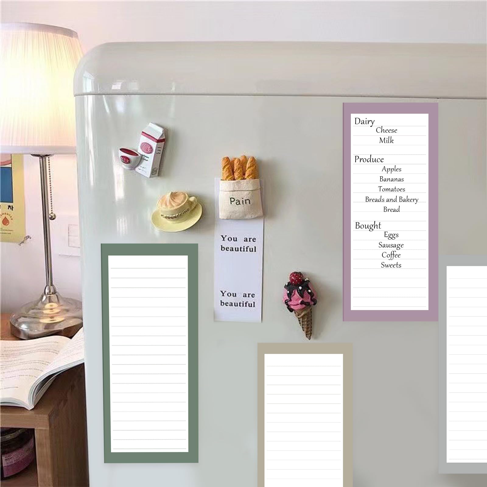 Snapklik.com : Lannso 4 Pack Magnetic Notepads For Refrigerator, 200 ...