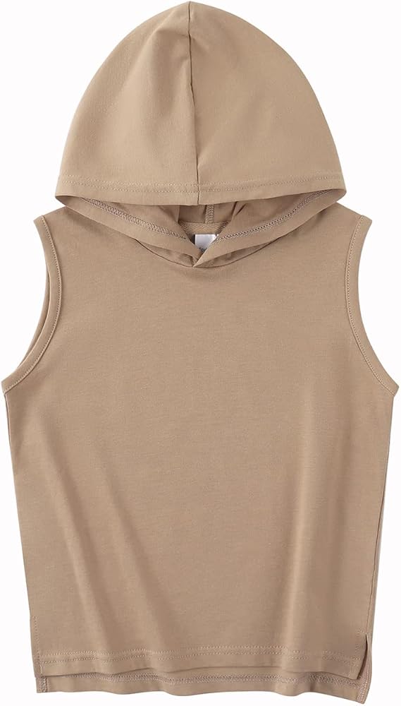 Amazon.com: Spring&Gege Boys Hooded Tank Top Solid Basic Sleeveless ...