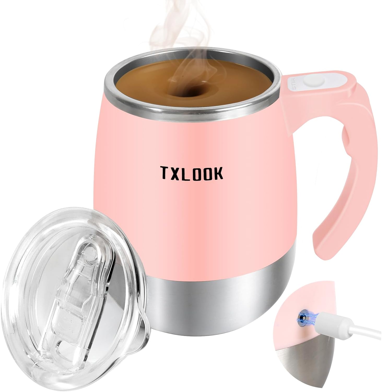 Amazon.com: Self Stirring Mug, Rechargeable Automatic Magnetic Stirring ...