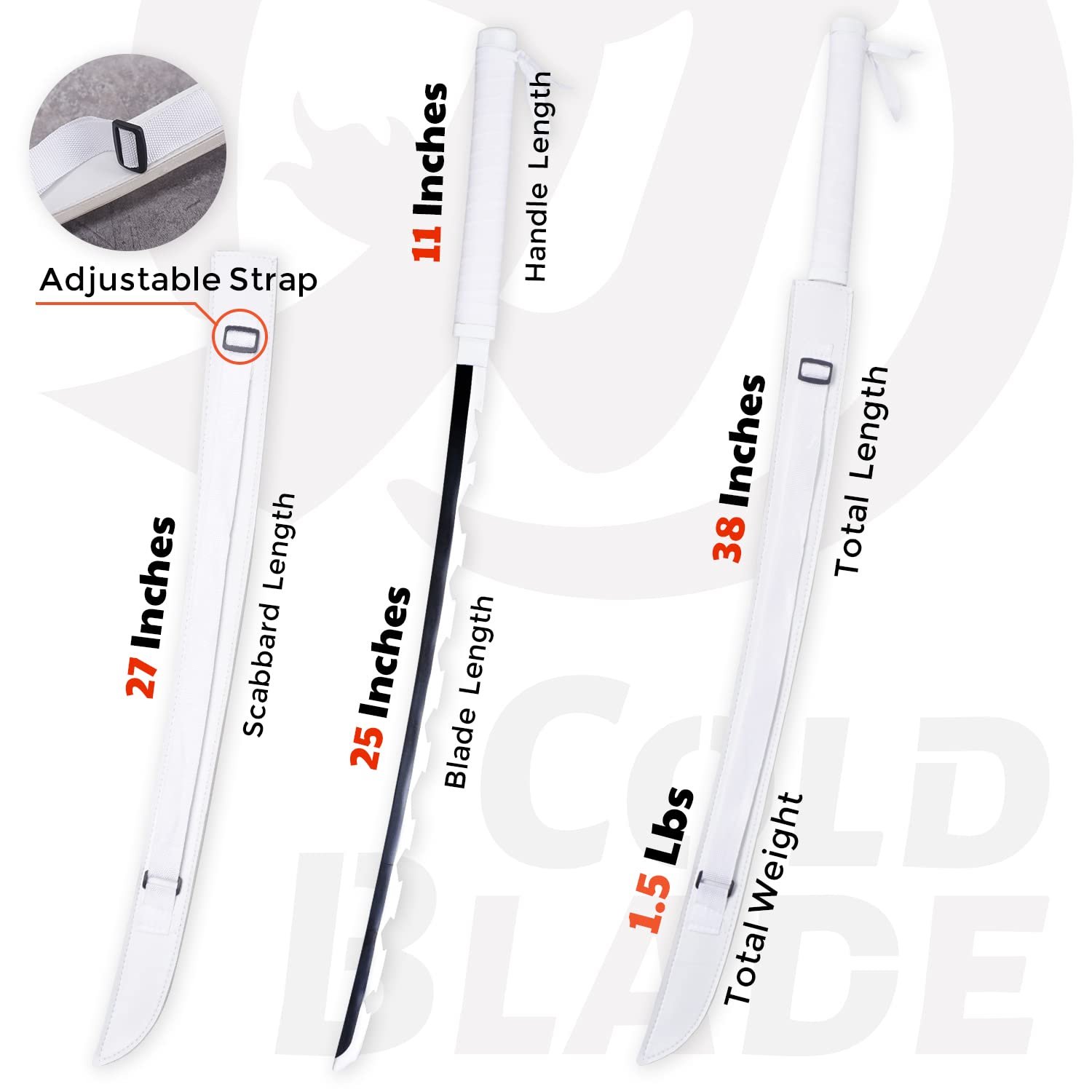 Buy Cold Blade Stainless Steel Demon Slayer Sword, Real Metal Cosplay ...