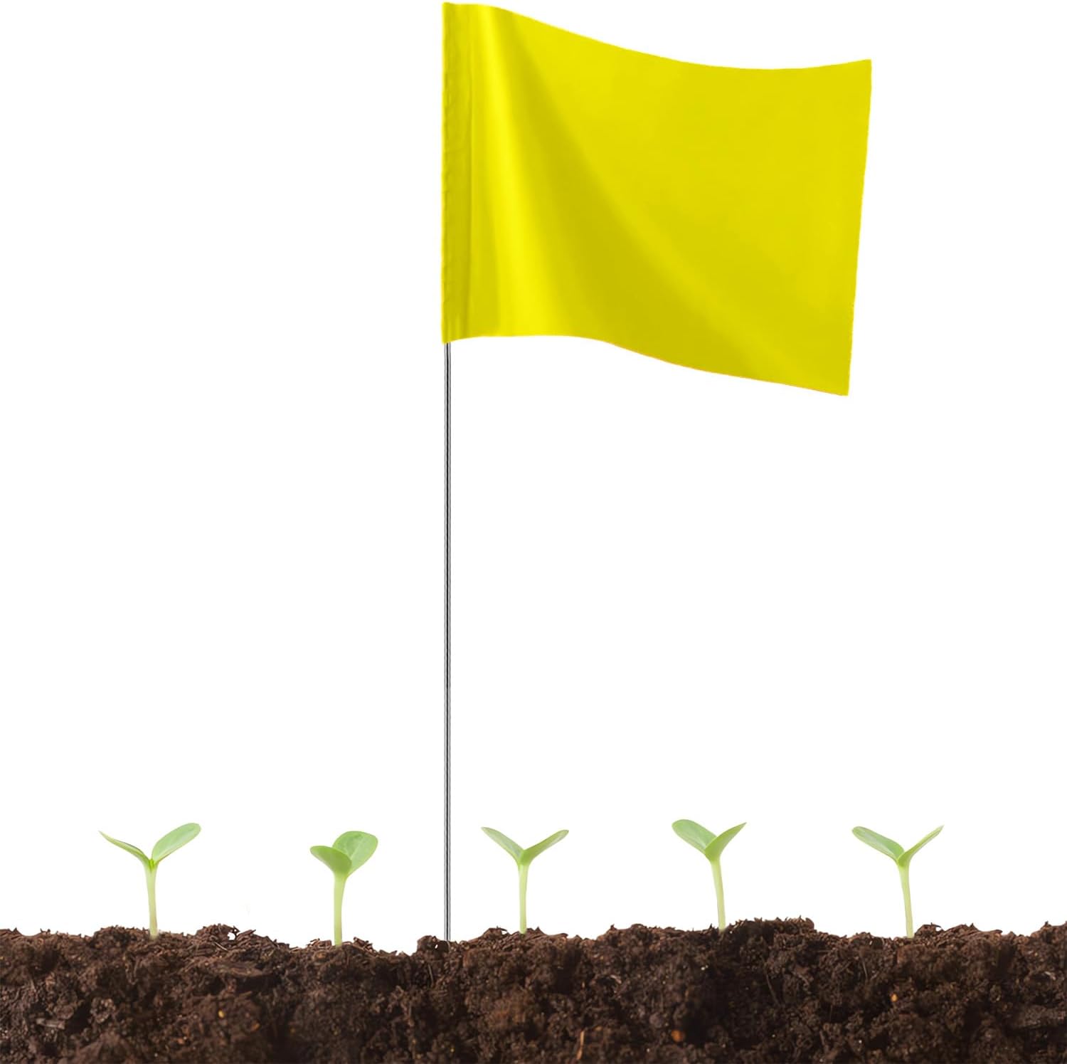Amazon.com : 50Pack Yellow Marking Flags, JIZHGRAD 15x4x5 Inch Marker ...