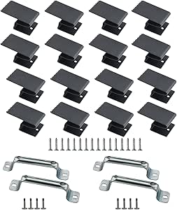 Abeicy 16 Pack Hurricane Window Clips, Black Board-Up Clip with Door ...