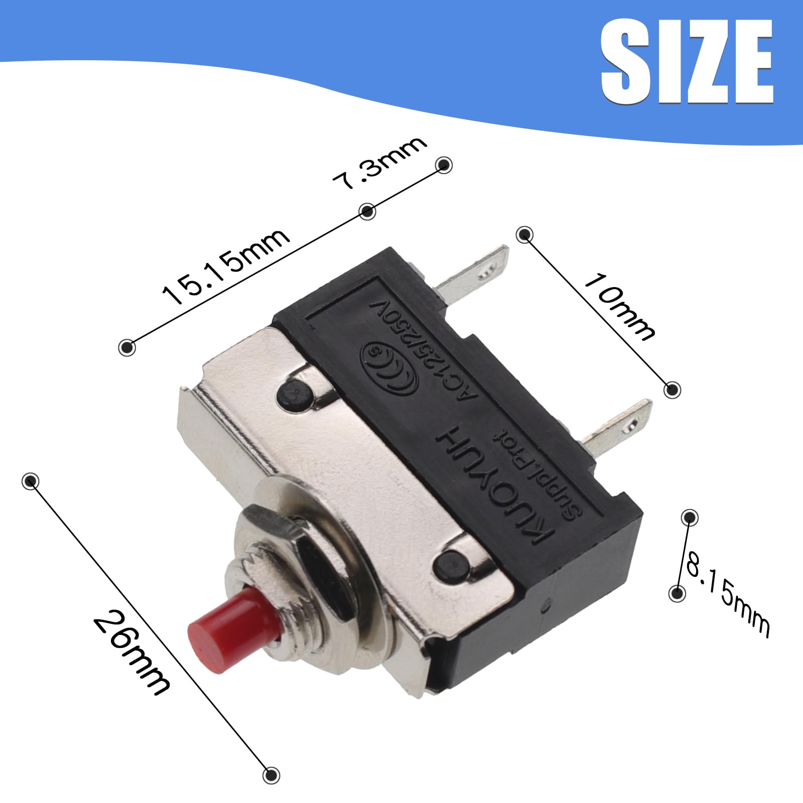 Snapklik.com : RKURCK 125/250V AC 50V DC Push Button Thermal Circuit ...