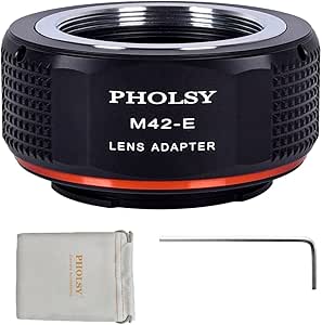Amazon.com : PHOLSY Lens Mount Adapter Manual Focus: Compatible with M42 Lens to Sony E (NEX ...