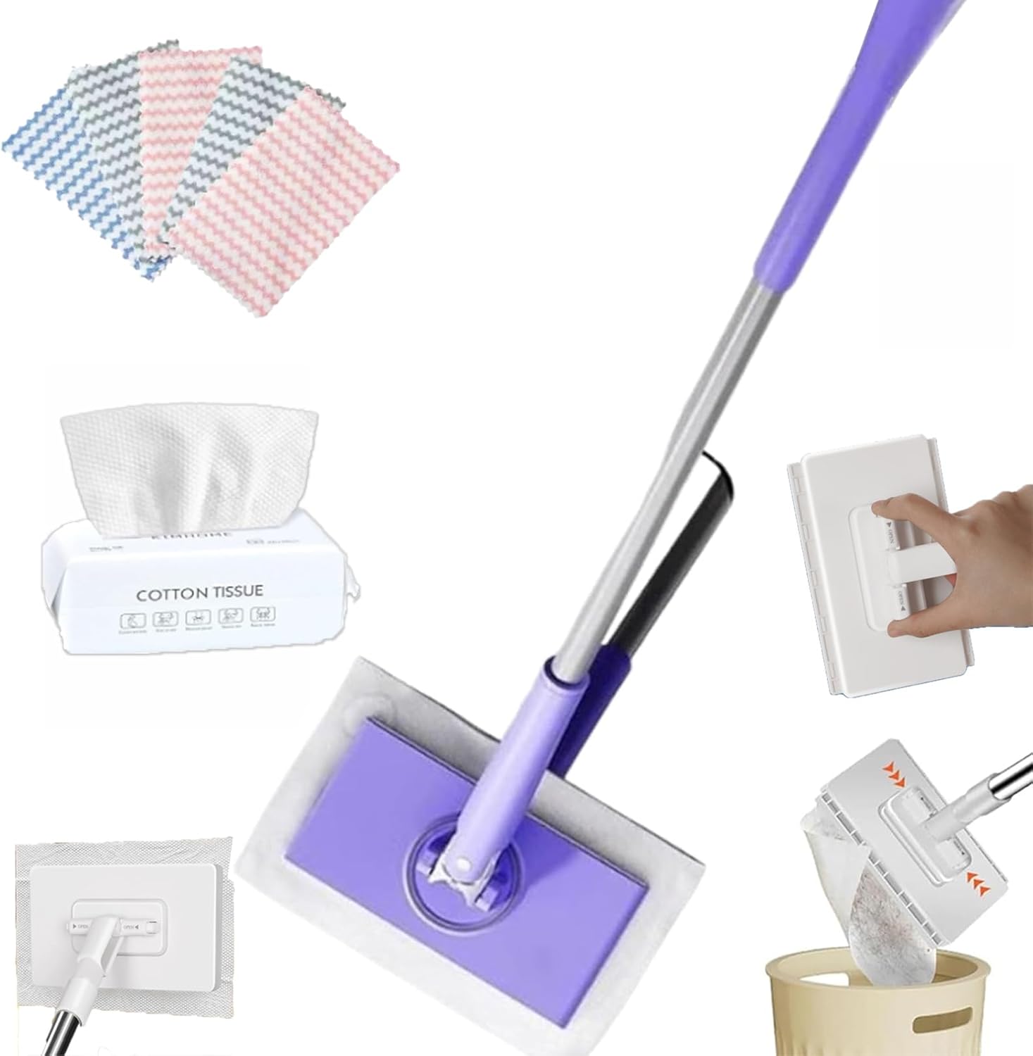 Amazon.com: Clever Snap-Grip Mini Mop, Snap Grip Mini Mop, Retractable ...