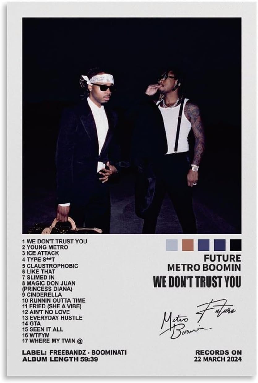 Amazon.com: OYWEHECE Metro Boomin & Future Poster Music Poster We Don't ...