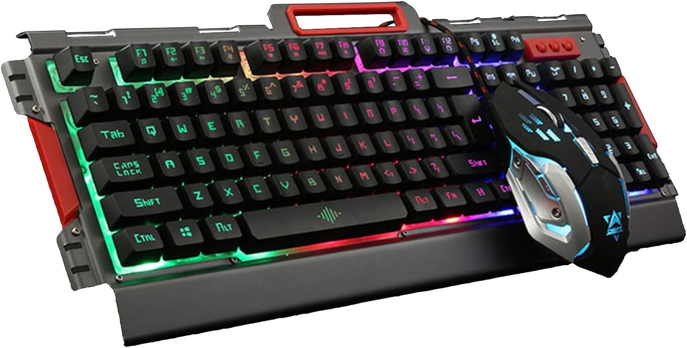 Amazon.com: IREALIST Illuminated Gaming Keyboard and Mouse Combo Bundle ...