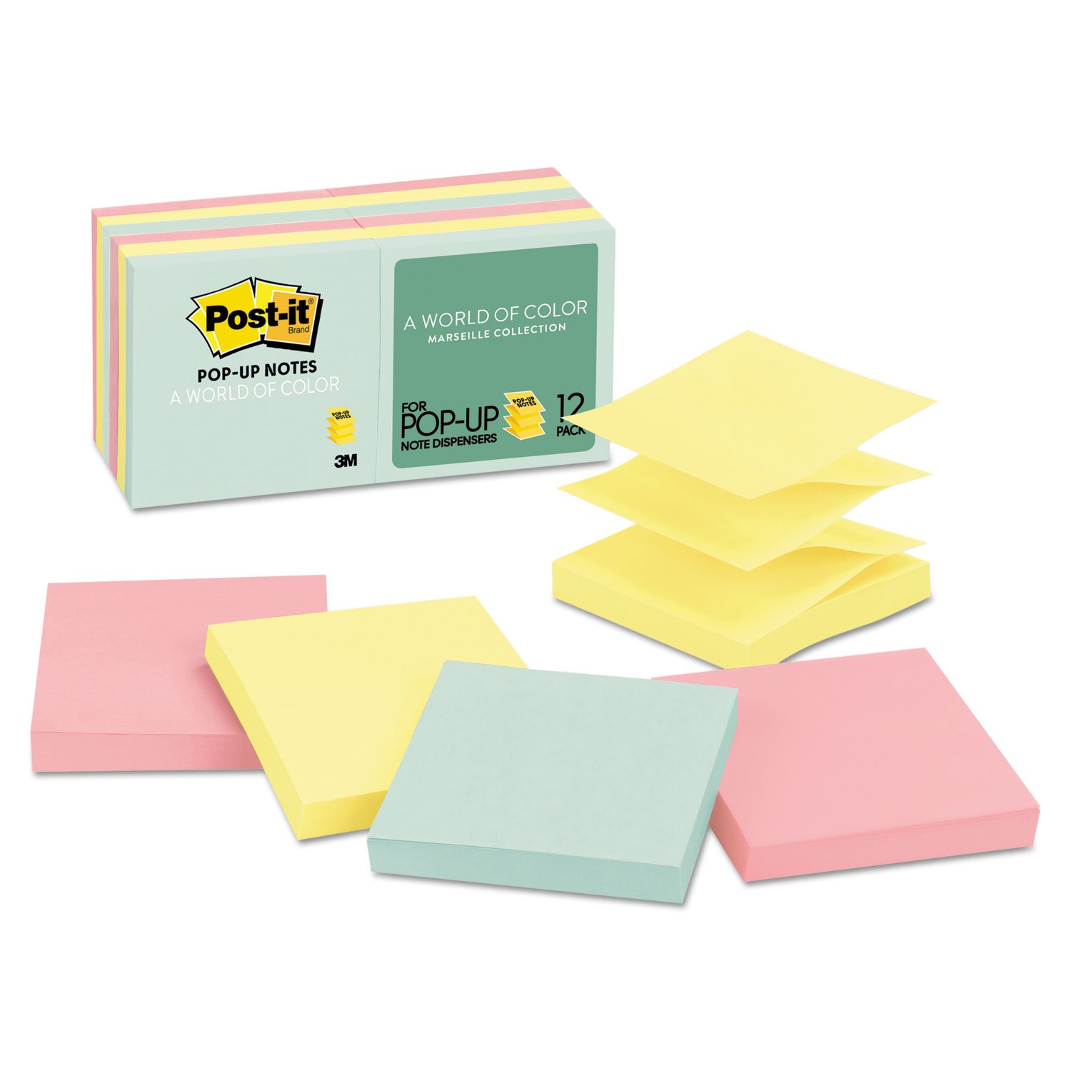 Snapklik.com : Post-it Pop-up Notes, 3x3 In, 12 Pads, Americas 1 ...