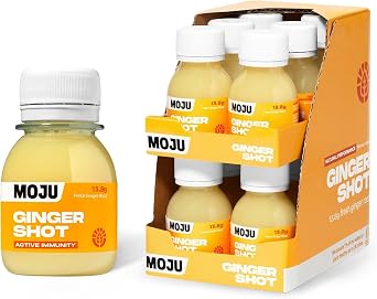 MOJU Ginger Shots - 12x60ml, Immune Support, Natural Ingredients, No ...