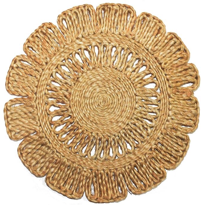 Buy Roni Craft Natural Jute Placemat. Best for Bed-Side Table/Center ...