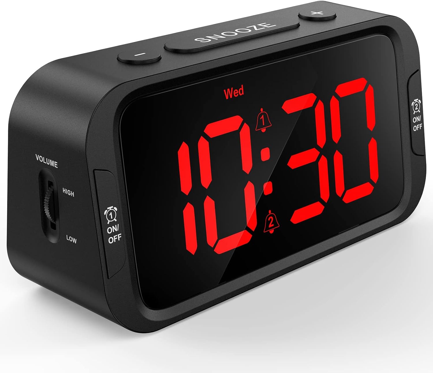 Amazon.com: Odokee Digital Dual Alarm Clock for Bedroom, Easy to Set, 0 ...