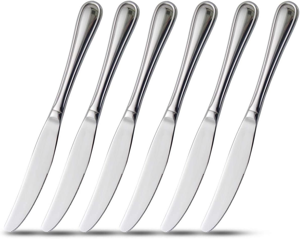 Amazon.com: faderic 6-Piece Dinner Knives,9-Inch Table Knives,Hollow ...