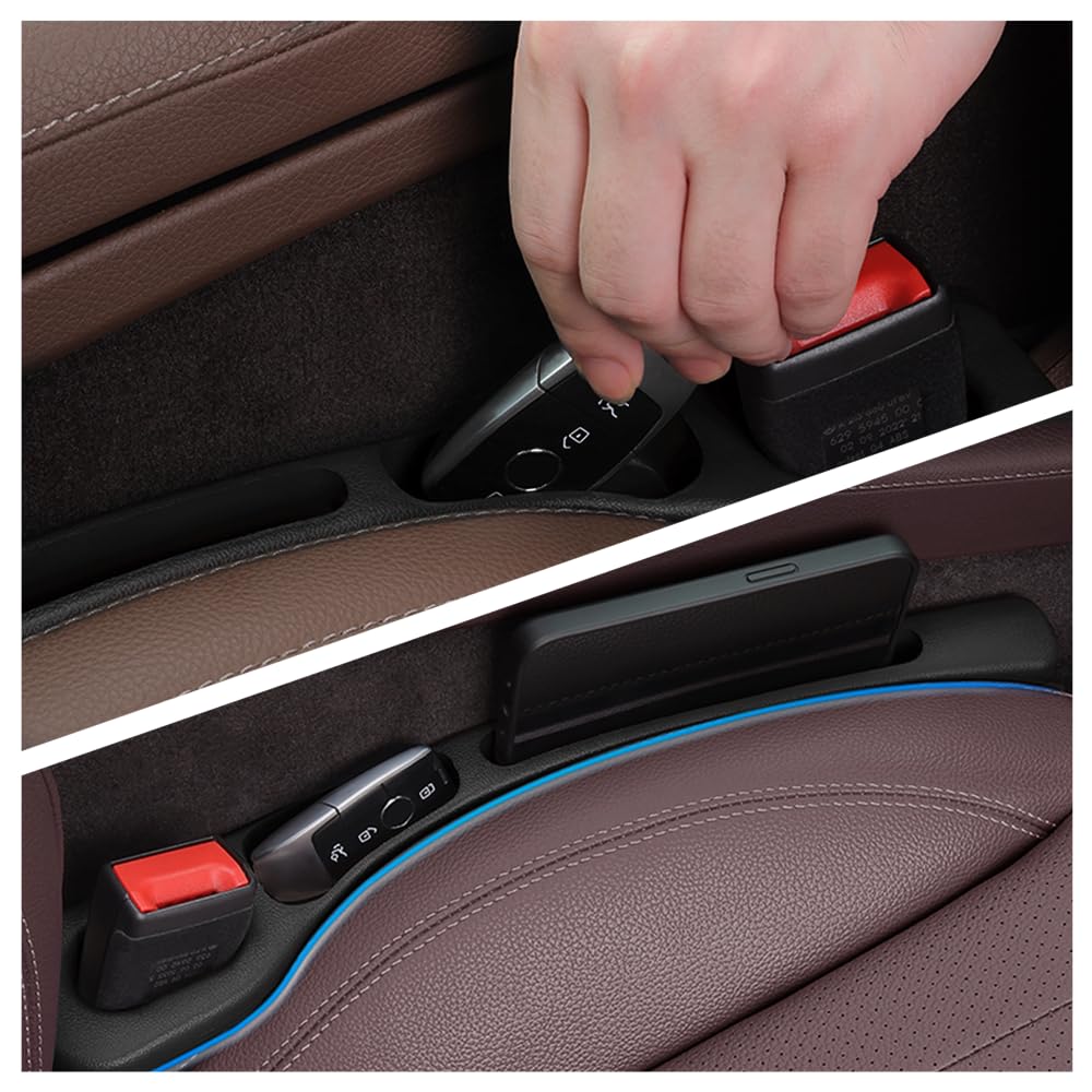 2PCS Upgraded Car Seat Gap Filler with Widened Slot,[Expand Car Seat ...