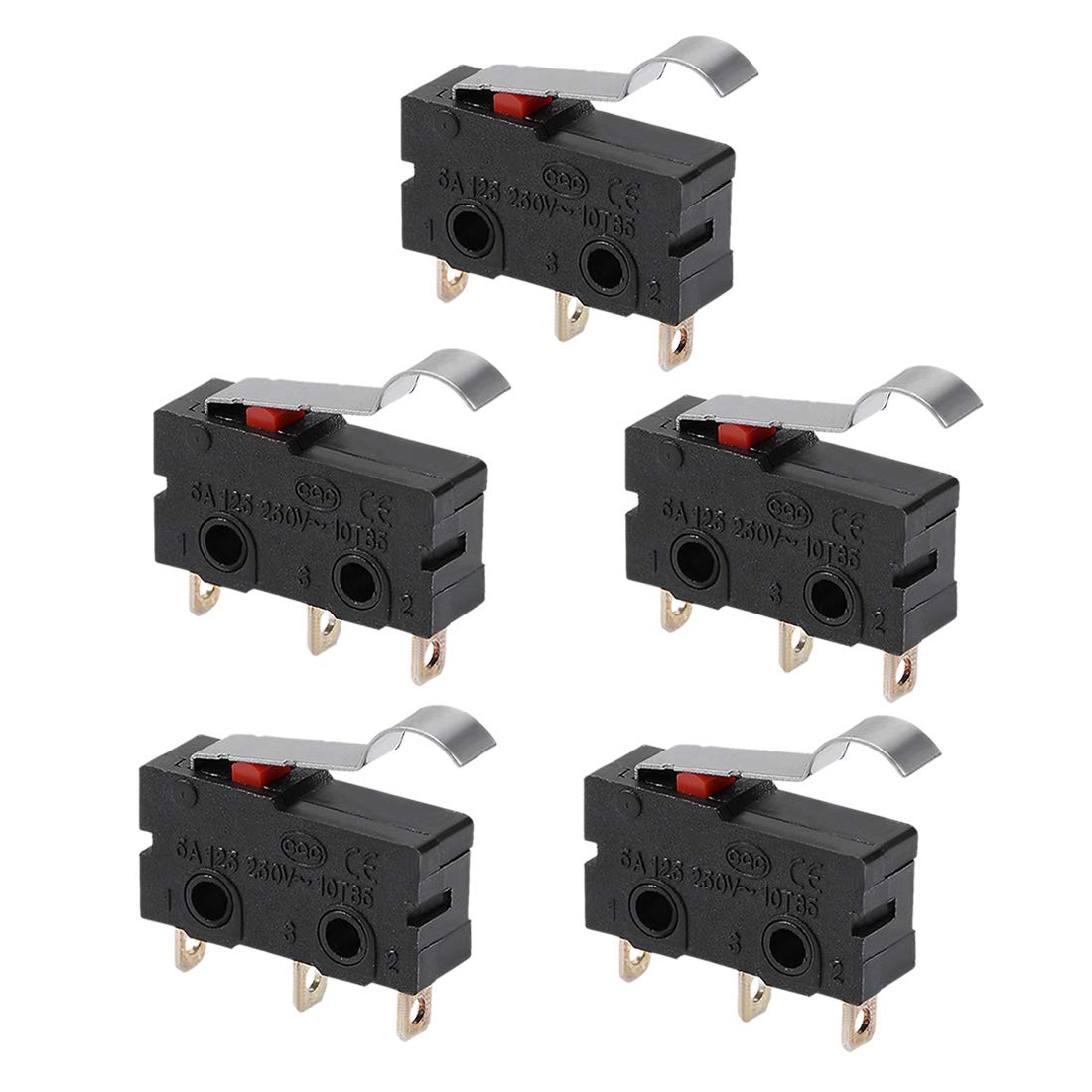 sourcing map 5pcs 3 Pin Mini Micro Limit Switch Long Lever Arm ...