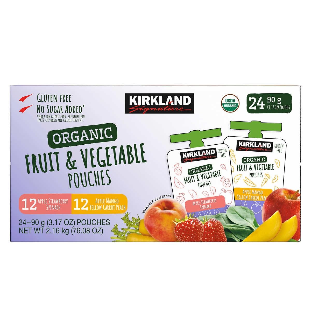 Amazon.com: Kirkland Signature Organic Fruit and Vegetable Pouch ...