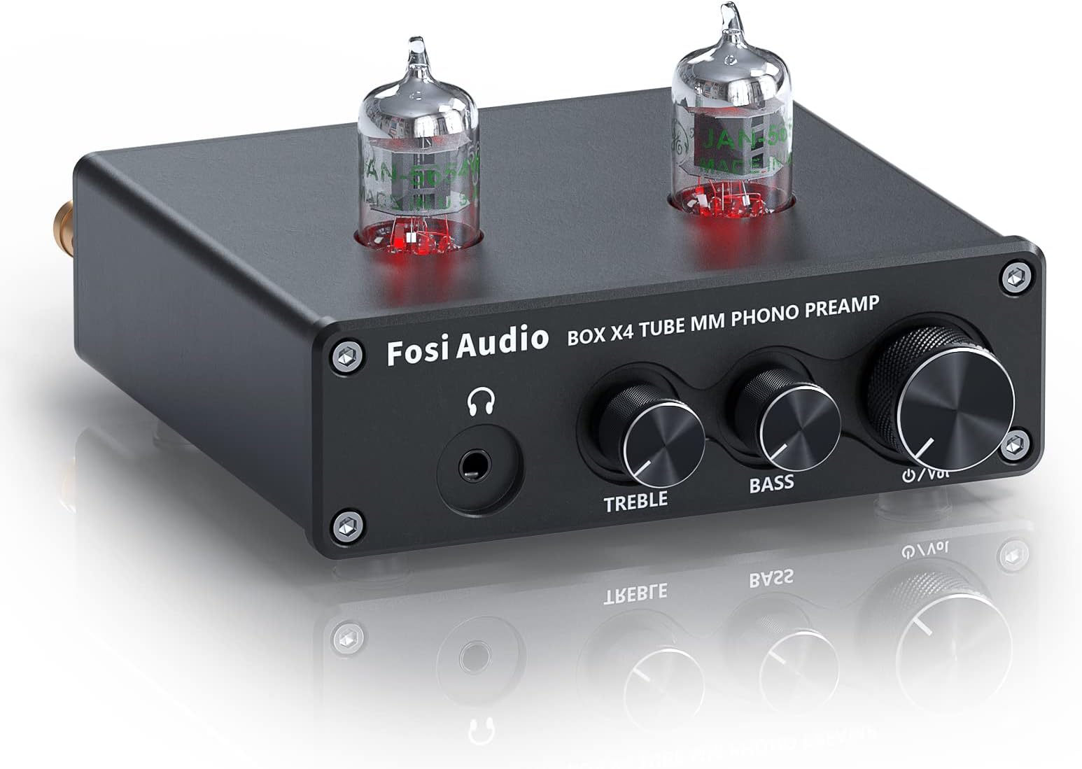 Fosi Audio Box X4 Phono Preamp with JAN 5654W Vacuum Tubes for MM ...