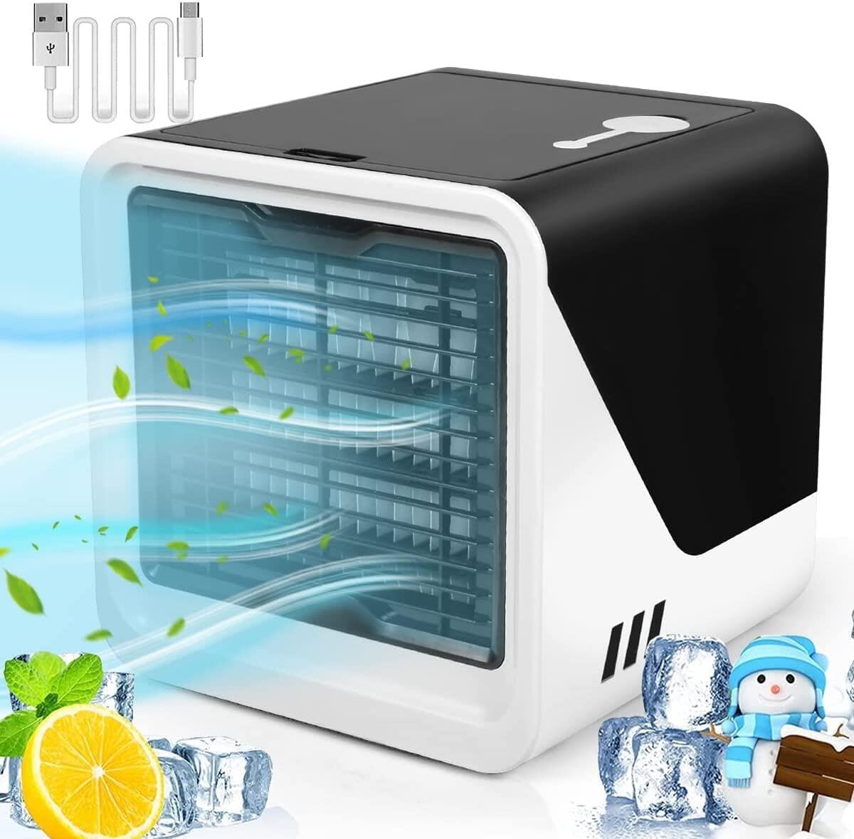 ASSCA Portable Air Conditioner Fan Personal Air Cooler, Evaporative ...