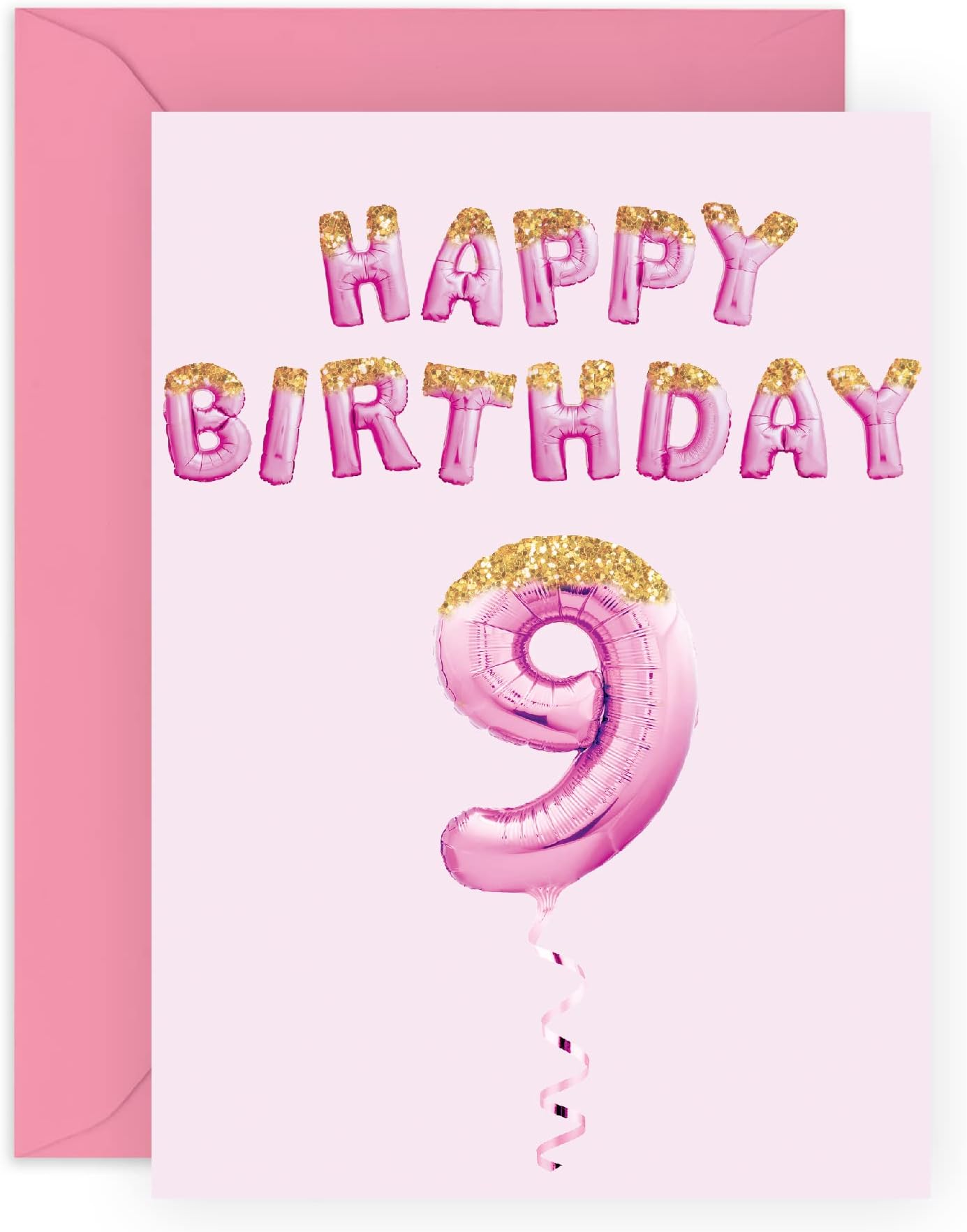 Amazon.com : Twizler 9th Birthday Card for Girl with Dress - Girls Age ...