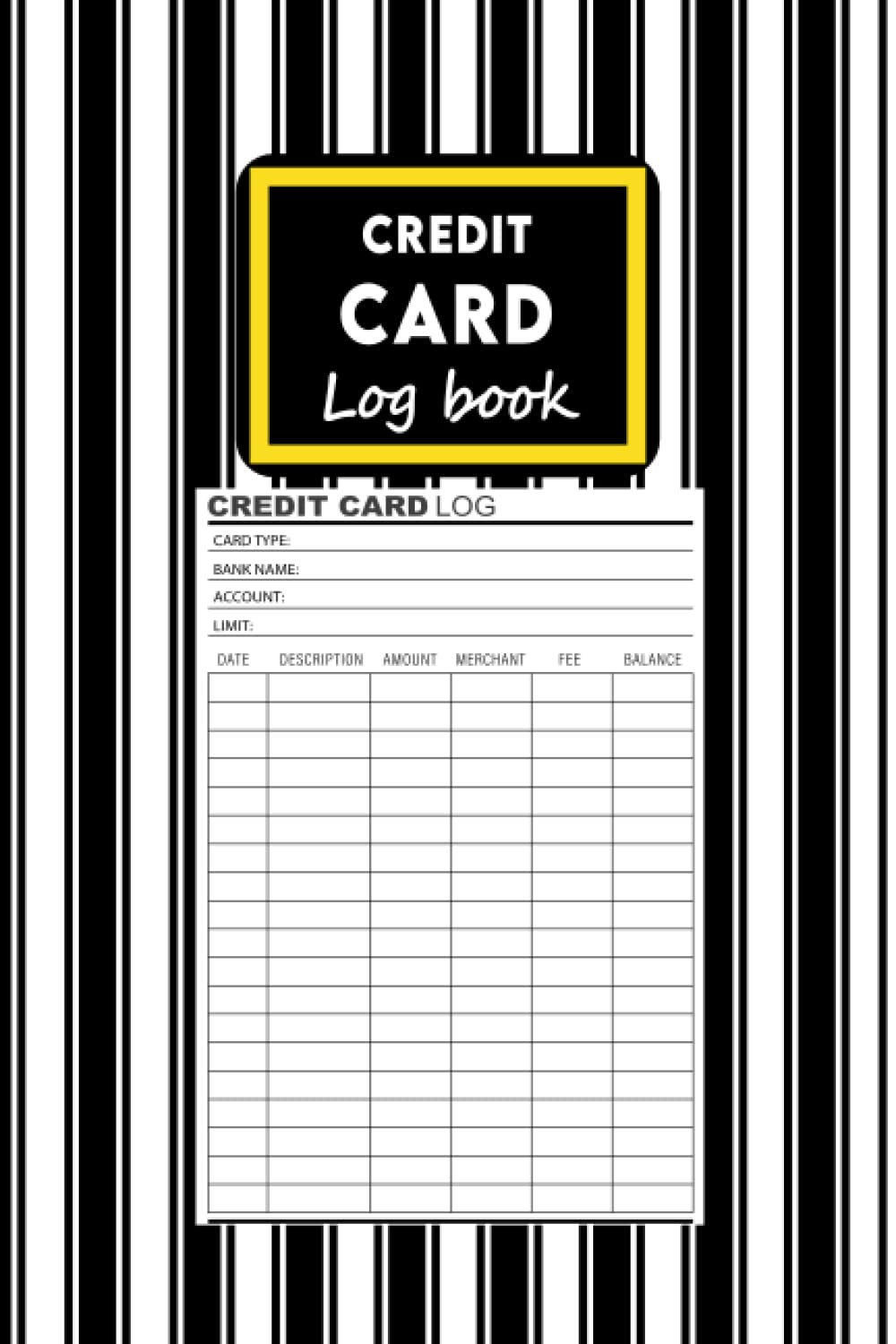 Credit Card Log Book: Debit & Credit Card Tracking Journal, To Keep ...