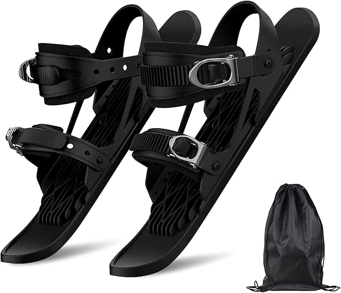 Amazon.com : Mini Ski Skates for Snow, Short Mini Skating Ski Shoes ...