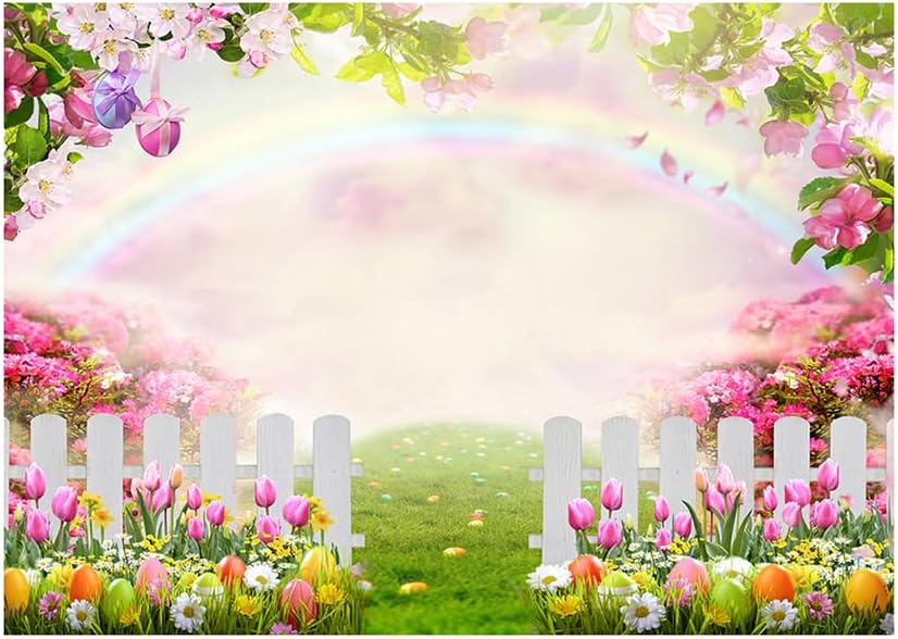 Amazon.com : JKQ Backdrop Banner for Hello Spring 73 x 43 Inch Large ...