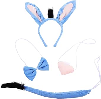 Amazon.com: LOGOFUN Donkey Cosplay Costume Set Plush Donkey Ear ...