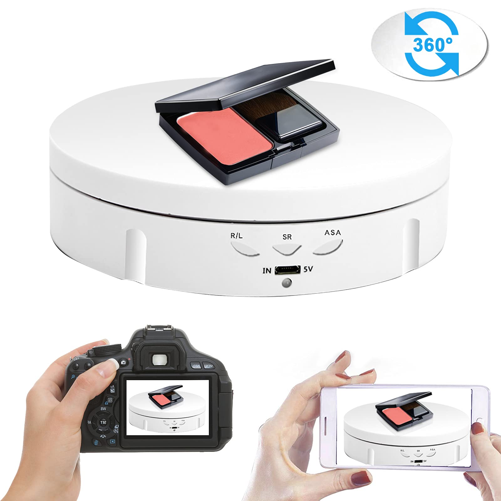 Buy Fun Gift Motorized Rotating Display Stand, 5.7Inch 360 Degree ...