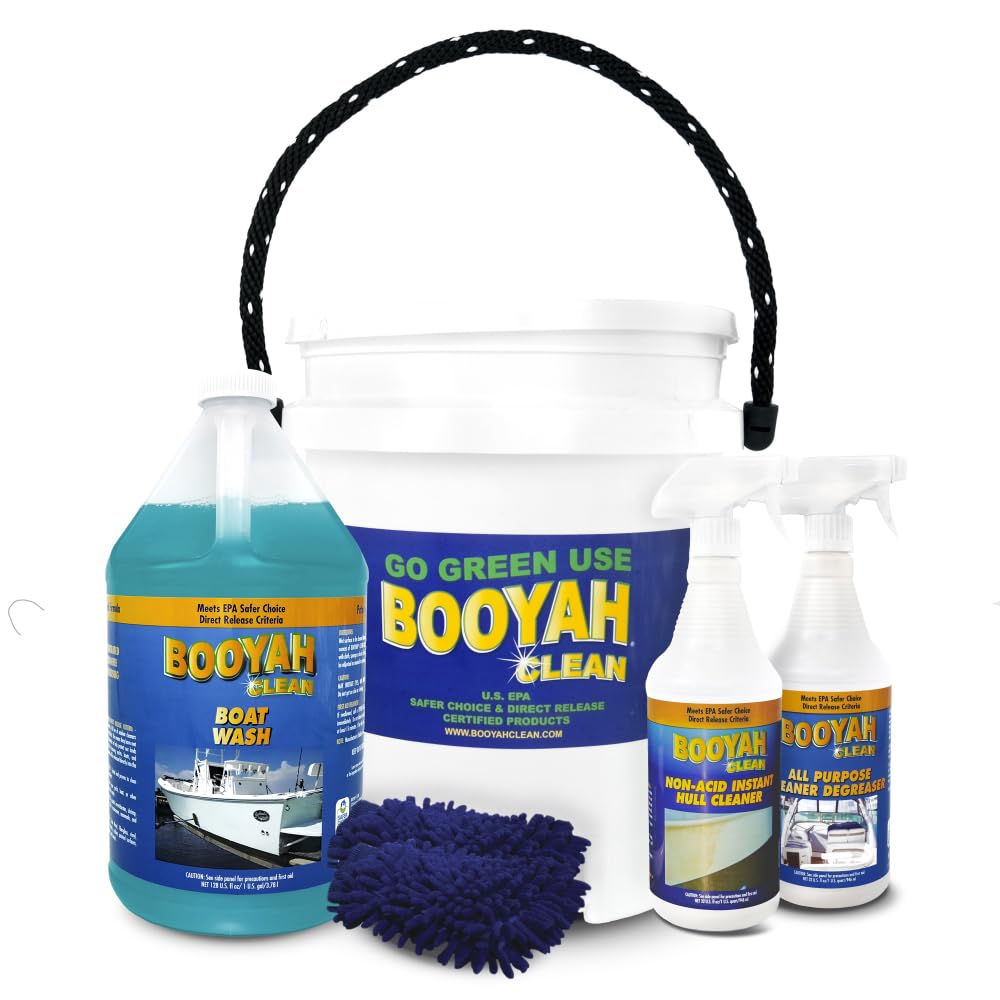 Amazon.com: BooYah Clean Bucket Kit – Complete Boat Cleaning Kit ...
